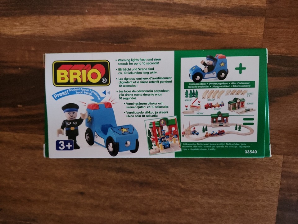 BRIO Police Car 33540 Lights Sound Wood NEW | eBay