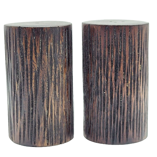 Tree Stump Large Resin Salt and Pepper Shakers Natural Bark Look Cabin ...