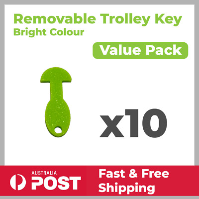 10x Trolley Keys Removable Shopping Cart Token for Coles/WWS/Aldi ...
