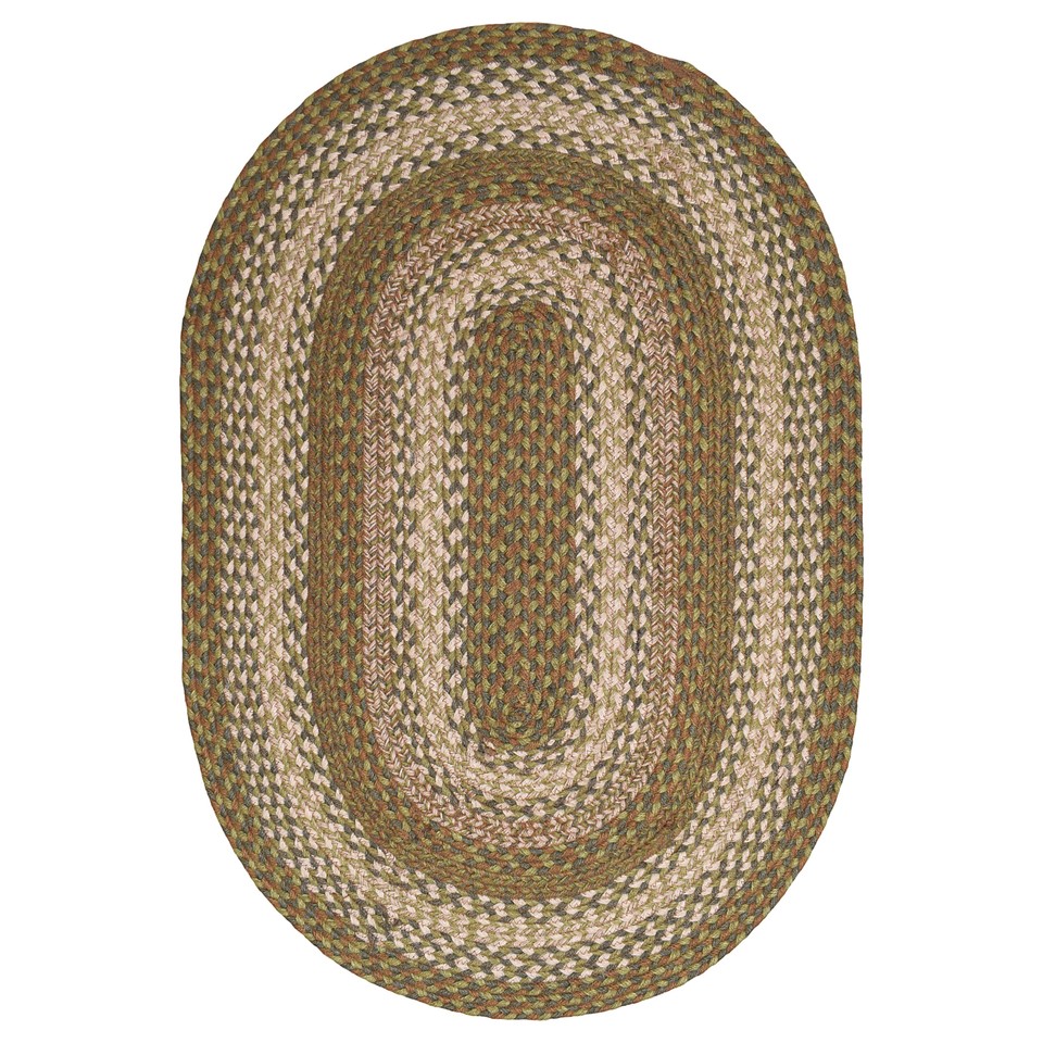 Earthone Green Braided Jute Area Rug Farmhouse / Kitchen Rug | eBay