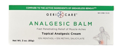 GERICARE Muscle Rub ANALGESIC BALM Cream 3oz Large Tube ^^ | eBay