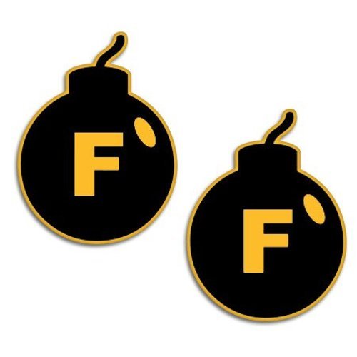 F Bombs Set of 2 Funny Vinyl Sticker - SELECT SIZE | eBay