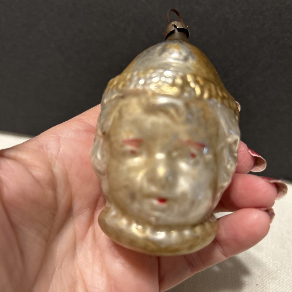 Antique Hand Blown Baby Face Ornament | eBay