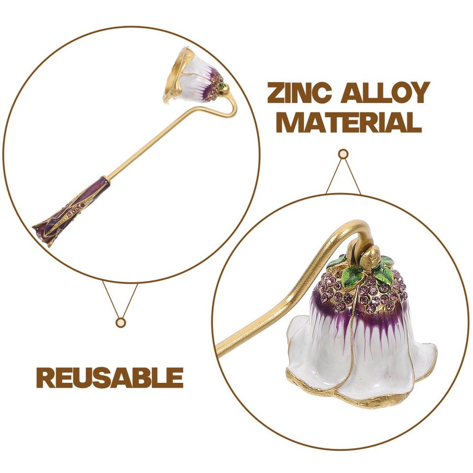 Vintage Zinc Alloy Candle Snuffer With Rhinestone Extinguisher For Home ...