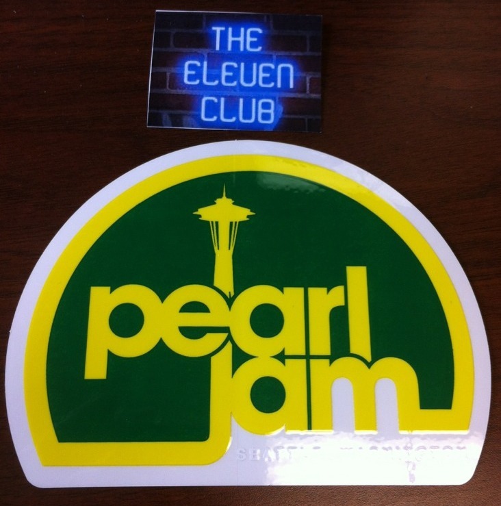 Pearl Jam Sticker Vinyl Decal Rare Club Space Needle Seattle WA MINT LP ...