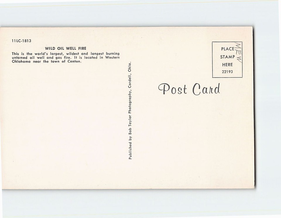 Postcard Oklahoma Oil Well Fire Oklahoma USA | eBay