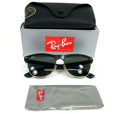 Ray-Ban Sunglasses RB4175 877 Clubmaster Oversized Matte Black with G ...
