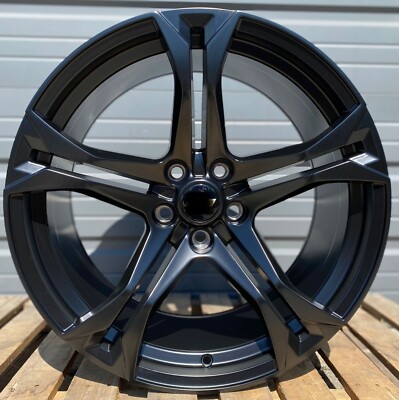20" Matte Black Wheels 20x10 / 20x11 5x120 Fit Chevrolet Camaro Chevy ...
