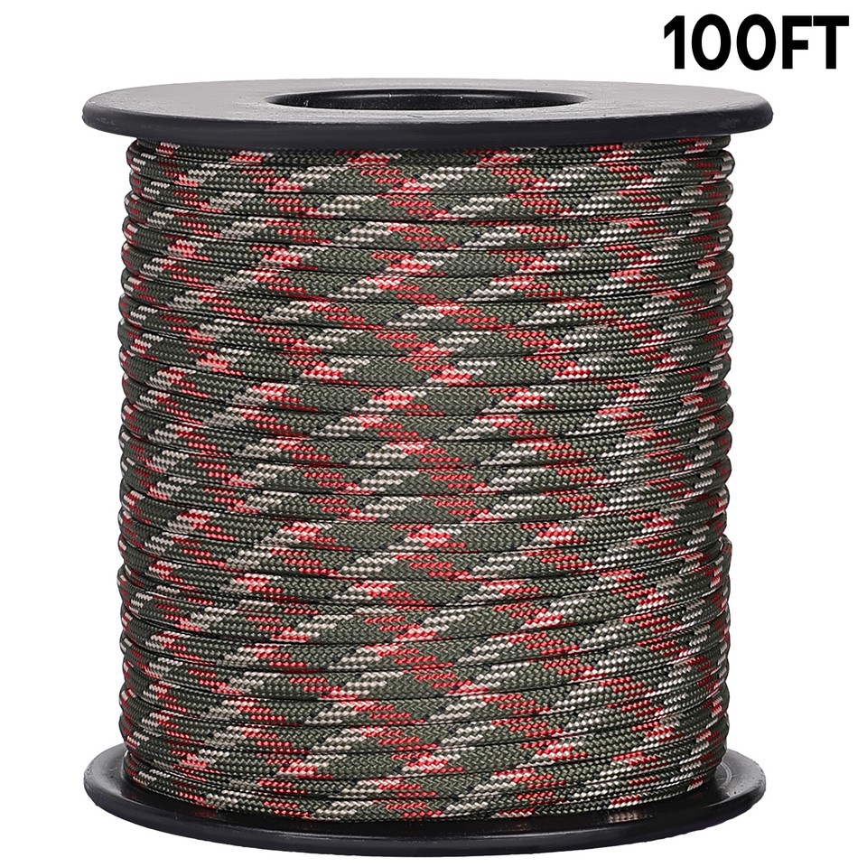 Paracord Spool 550LB Type III 7 Stand 50-1000FT Paracord Cord Rope ...