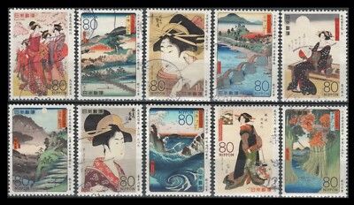Japan 3461a-j Life in EDO (10 USED Stamps, 2012) | eBay