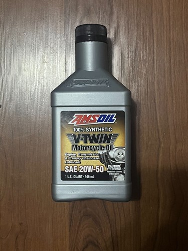 Amsoil 20W-50 Synthetic V-Twin Motorcycle Oil, 1 Quart | eBay