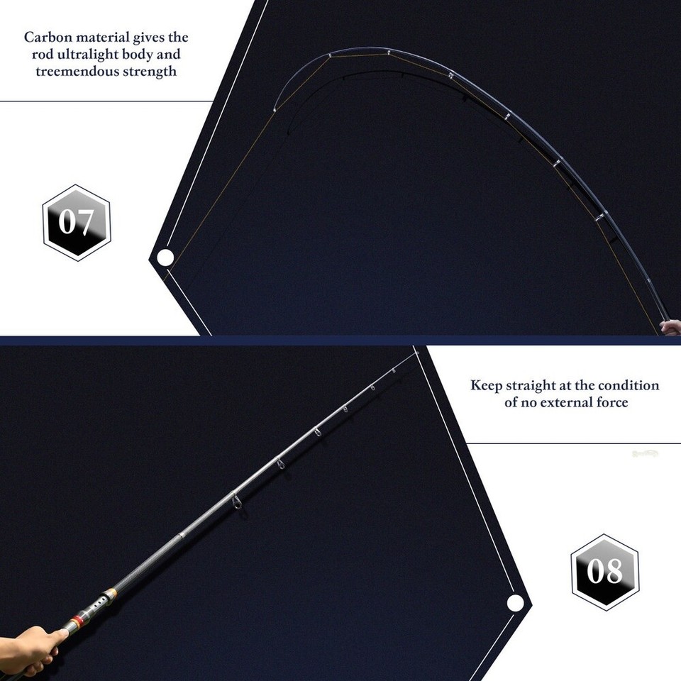 Carbon Fiber Telescopic Fishing Rod Sea 3.6m Saltwater Portable ...