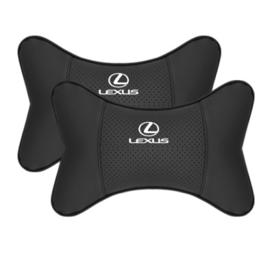 For Lexus 2PCS Car Seat Headrest Neck Cushion Pillows Black Universal ...