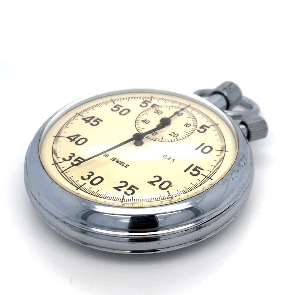 Vintage working pocket stopwatch 18 jewels military issue rare perfect ...
