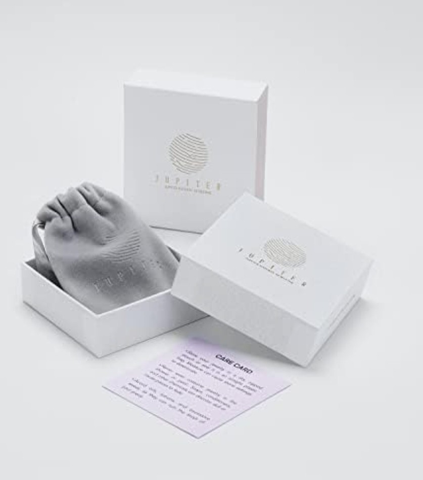 Jupiter Natural Gemstone Marquise Ring - 925 Sterling Silver Rhodium ...