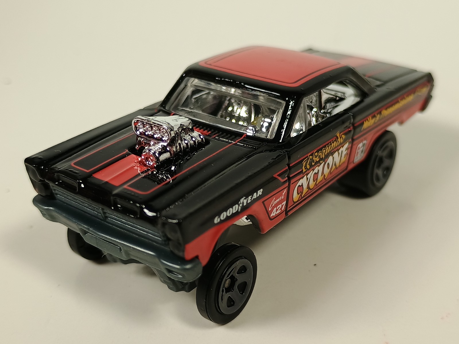'65 Mercury Comet Cyclone Hot Wheels 2023 Gassers #199 Black 5SP Rims 1 ...