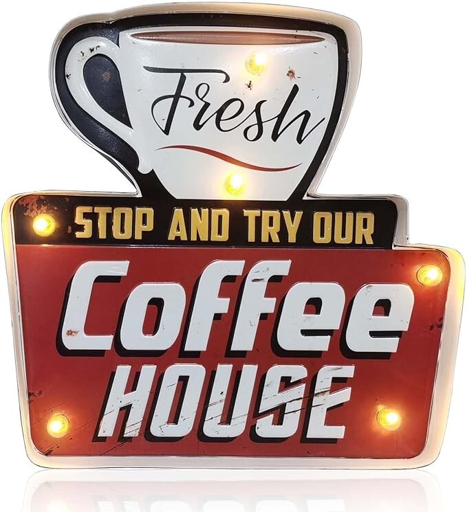 Vintage Coffee Shop Sign