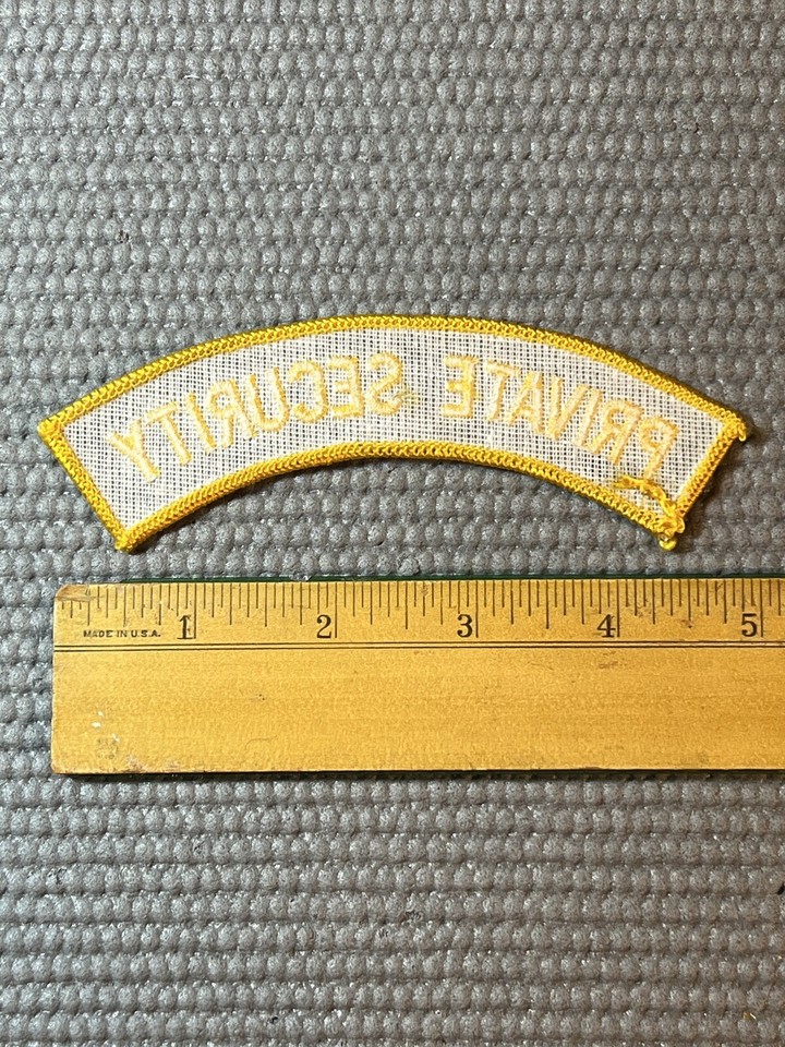 PATCH SHOULDER TAB YELLOW AND BLACK ‘Private Security’ unused | eBay