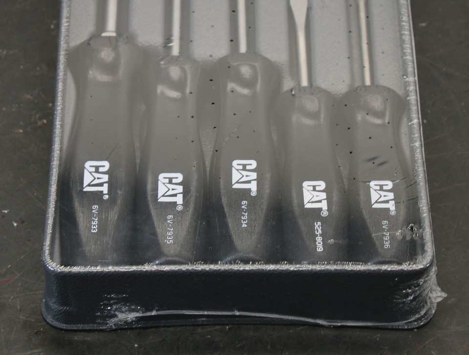 CAT Caterpillar 233-1640 5pc Screwdriver Set Hard Plastic Old Style ...