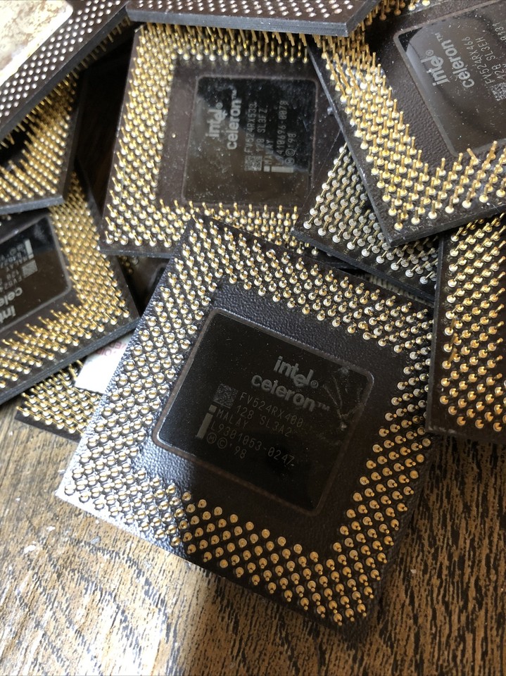 Lot Of 30 Intel 1998 Assorted Celeron Processors CPU BENT PINS NOT ...
