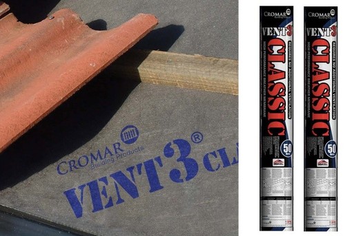 CROMAR Breathable Membrane 2 ROLL 1M x 50m Roll Vent 3 CLASSIC TILE ...