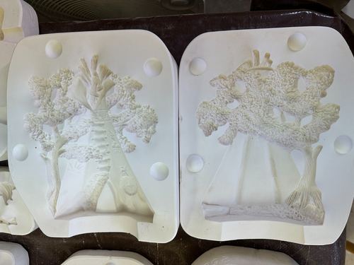 VINTAGE KIMPLE CERAMIC MOLD #2556/2557/2558/2559/2560/2561 INDIAN ...