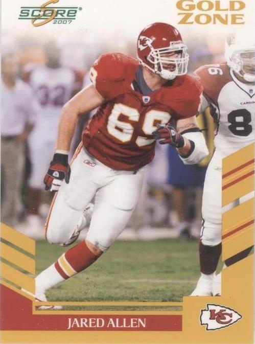 2007 Score - Jared Allen #263 Gold Zone /600 for sale online | eBay
