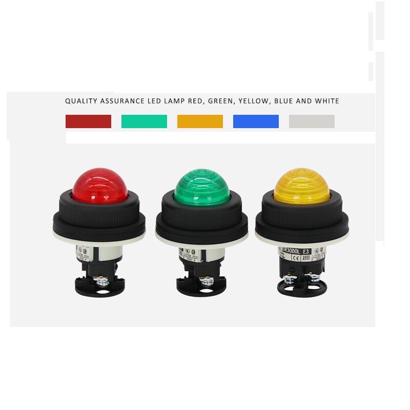 Signal light DR30DOL-E3R indicator light 30mm Red Green LED spherical ...