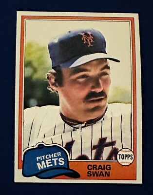 1981 TOPPS #189 CRAIG SWAN NY METS NM-MT or BETTER 1978 ERA TITLE (2.43 ...