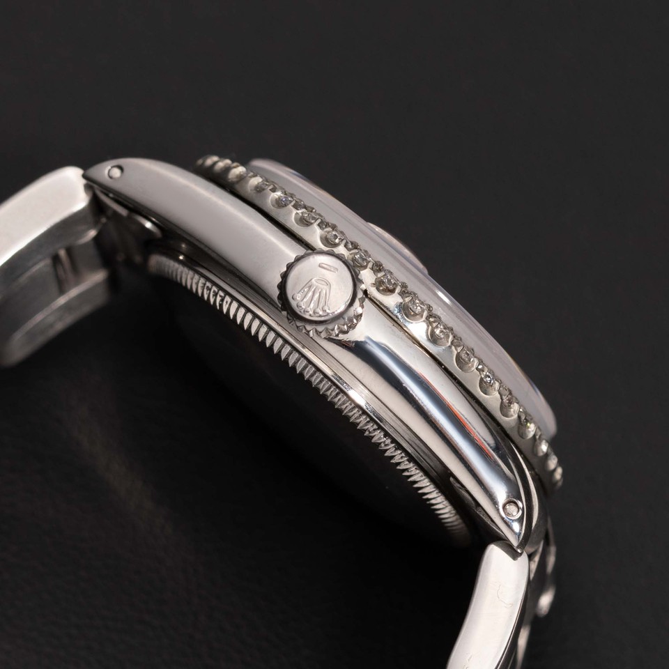 Rolex Datejust 6824 Diamond Bezel Oyster Watch 31mm Pink Dial, 1.30ct ...