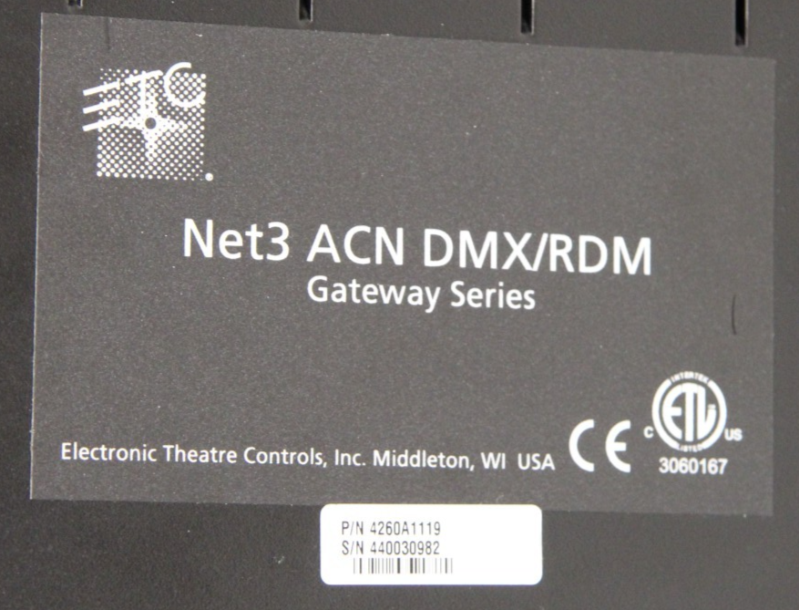 ETC Net3 ACN DMX RDM Gateway Universe DMX No Power Supply | eBay