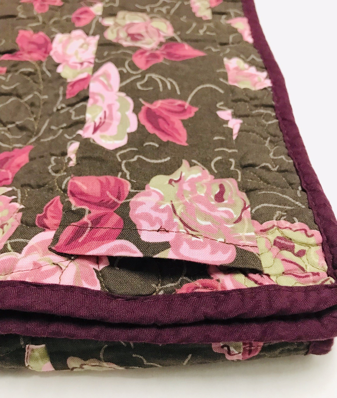 NWT Donna Sharp Mauvelous Postage Stamp Quilted Floral Reversible ...