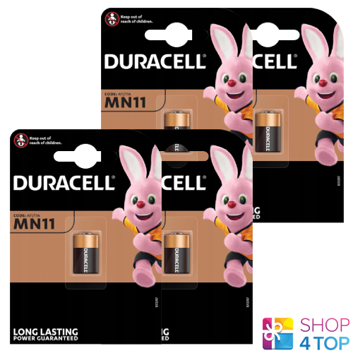 4 DURACELL ALKALINE MN11 A11 BATTERIEN 6V 11A E11A GP-11A GP11A EXP ...