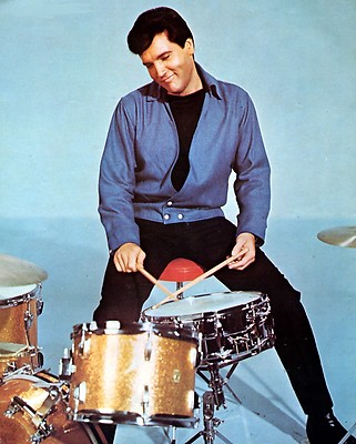 SUPER RARE PHOTO OF ELVIS PRESLEY PLAYING DRUMS | eBay