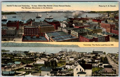 Vintage Postcard Olympic Mountains View, 1930s Seattle Seattle, WA ...