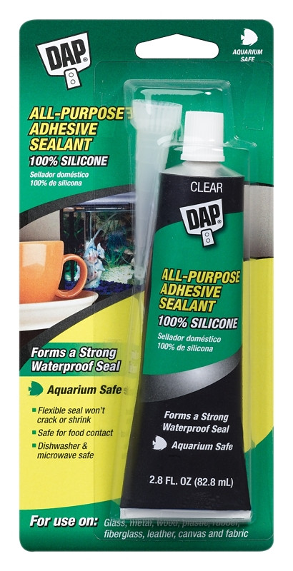 DAP 688 Purpose 100% Silicone Raw Building Material, 2.8 oz, Clear, 2 ...
