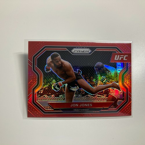 Jon Bones Jones 2021 Panini Prizm UFC Red Refractor Card 202/275 #101 ...
