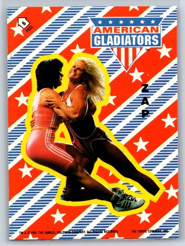 1991 Topps American Gladiators Zap Sticker Insert #6 | eBay