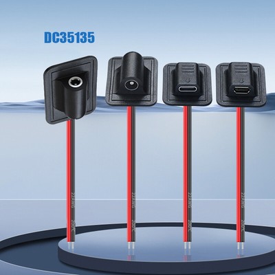 DC35135 DC5521 Micro Type-C Plug Female Cable Connector Jack Power ...