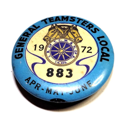 Vintage 1972 Union Pin - General Teamsters Local Button | eBay