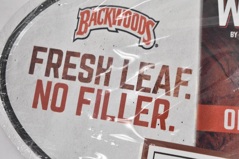 Backwoods True Wraps Aluminum Tin Sign Cigars Window/Wall Mounted 14" x ...