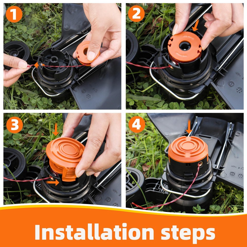 Trimmer Spool Line for Worx 14 Pack WA0010 Edger Spools Replacement for ...