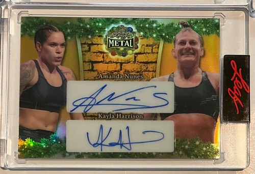 2025 Leaf Happy Holidays Kayla Harrison Amanda Nunes Auto Autograph #d ...