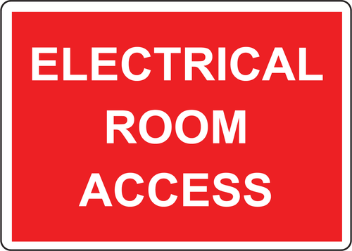 ELECTRICAL ROOM ACCESS | Laminated Vinyl Decal Sticker Label | eBay
