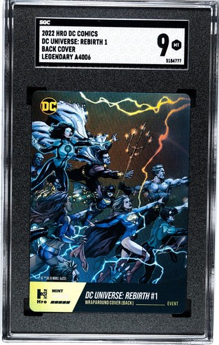 DC Hybrid SDCC 2022 Rebirth #1 Back Cover Legendary Event Card Only SGC ...