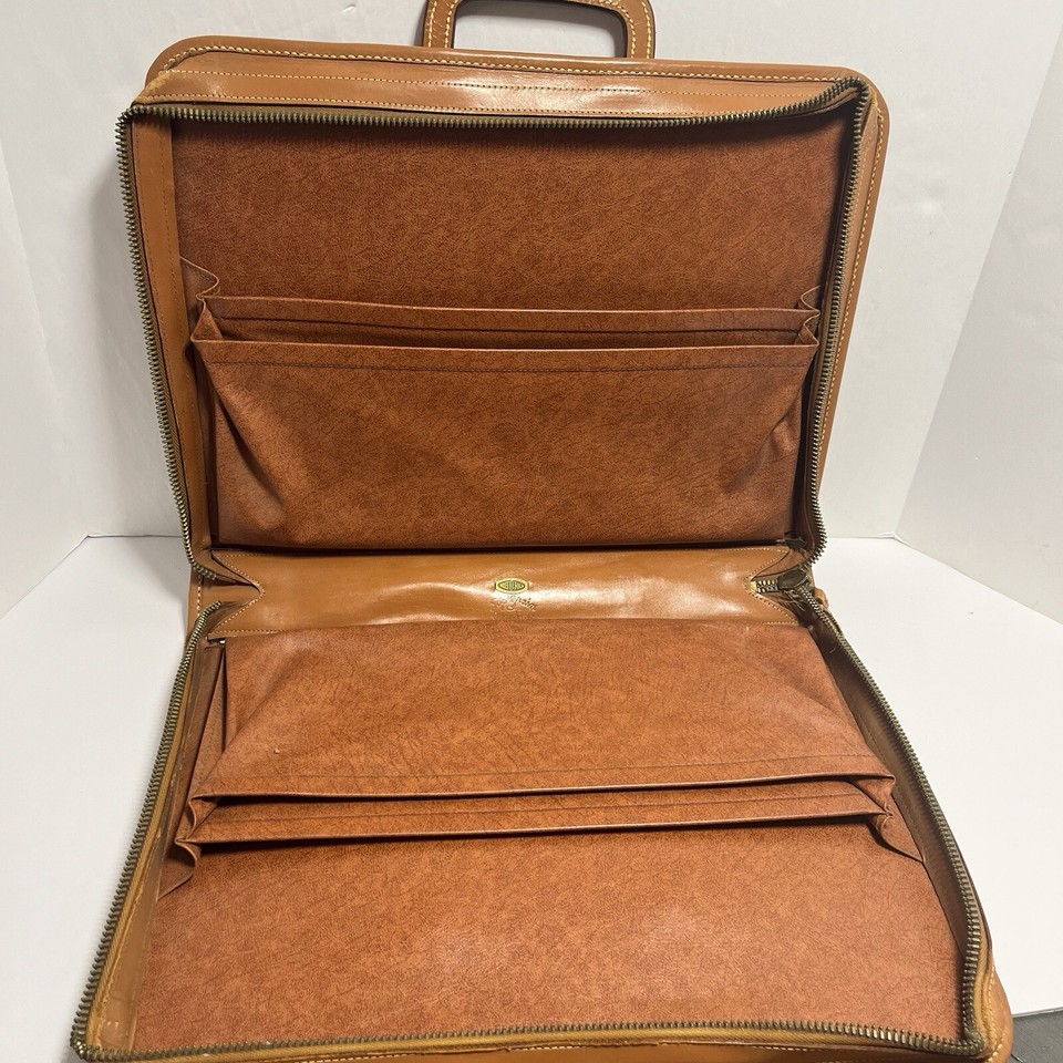 Vintage Top Grain Leather Brief-O-Fold Portfolio Briefcase Classic ...