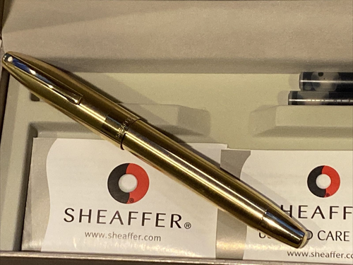 Sheaffer Legacy 2 #860 Brushed Gold Fountain Pen 18K Gold MEDIUM Nib New in Box! | eBay UK