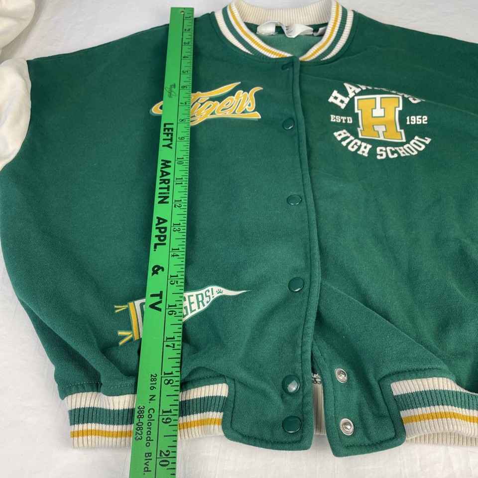 Stranger Things Hawkins High Snap Front Fleece Varsity Jacket Kid SZ 14 ...