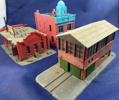 Lot Of HO Scale Brick Buildings - Built - Shop, Factory, Train Shed | eBay