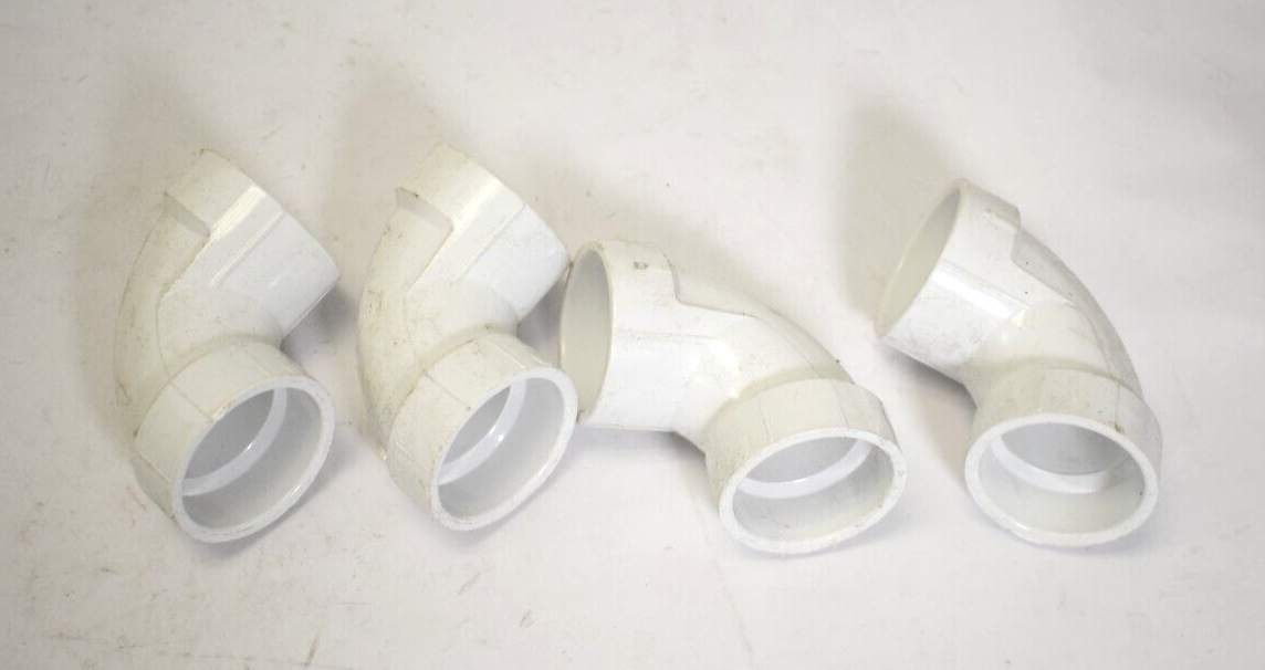 Nibco PVC-I Pipe Hub 90 Degree Elbow 1-1/2" Hub x 1-1/2" Diameter Lot ...